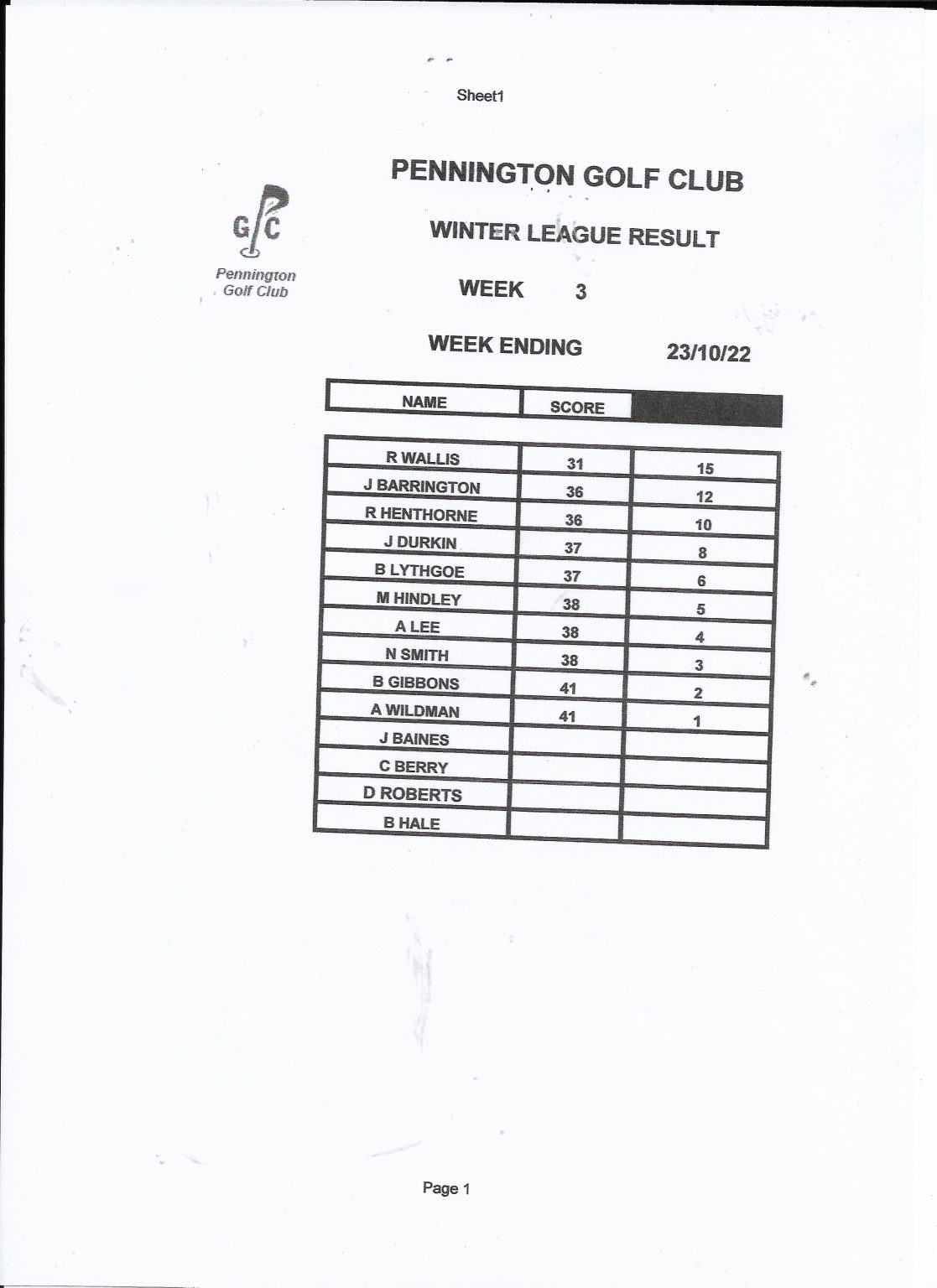 Pennington Golf Club